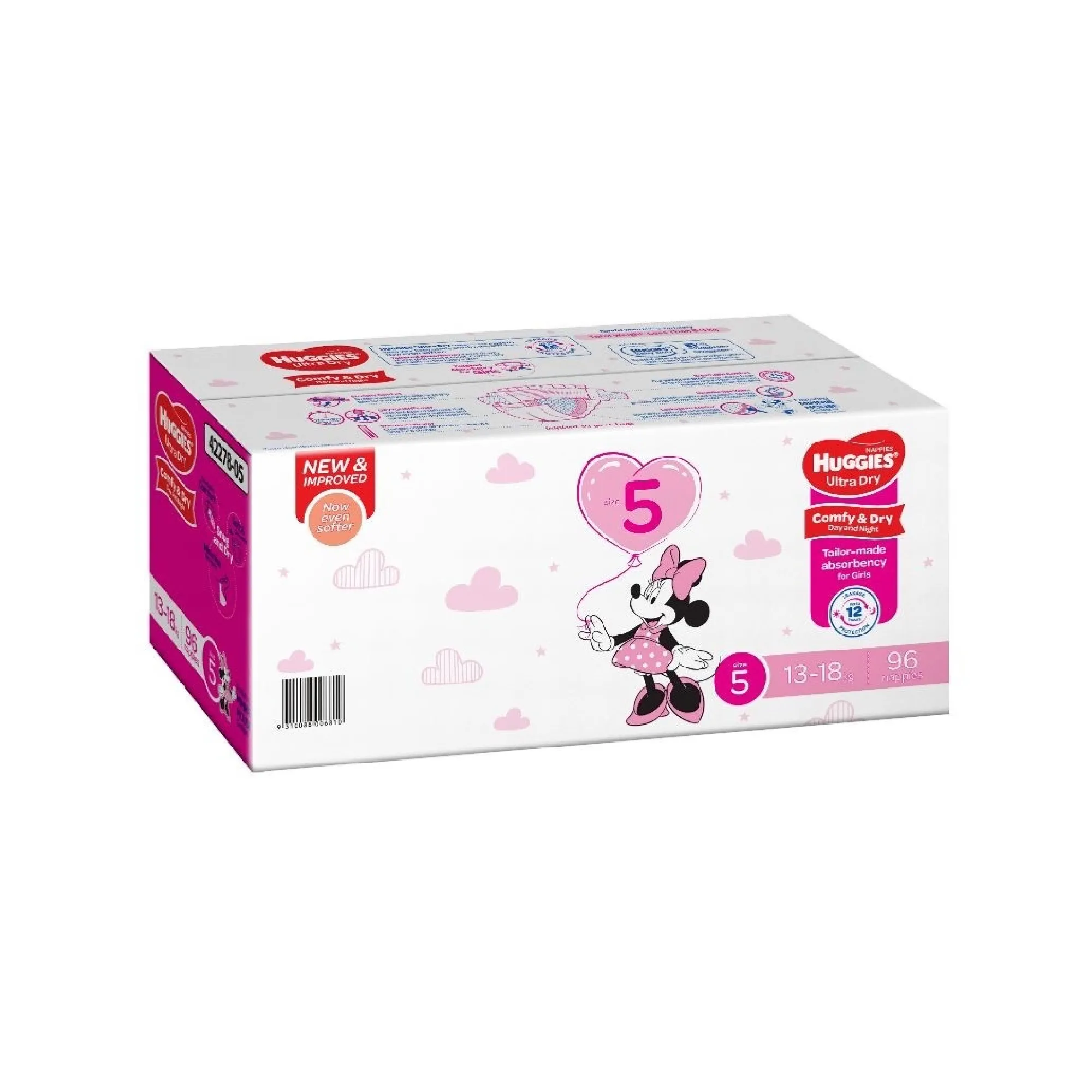 Huggies Nappies Walker Girl Mega 96 Pack Size 5 | Baby Bunting AU