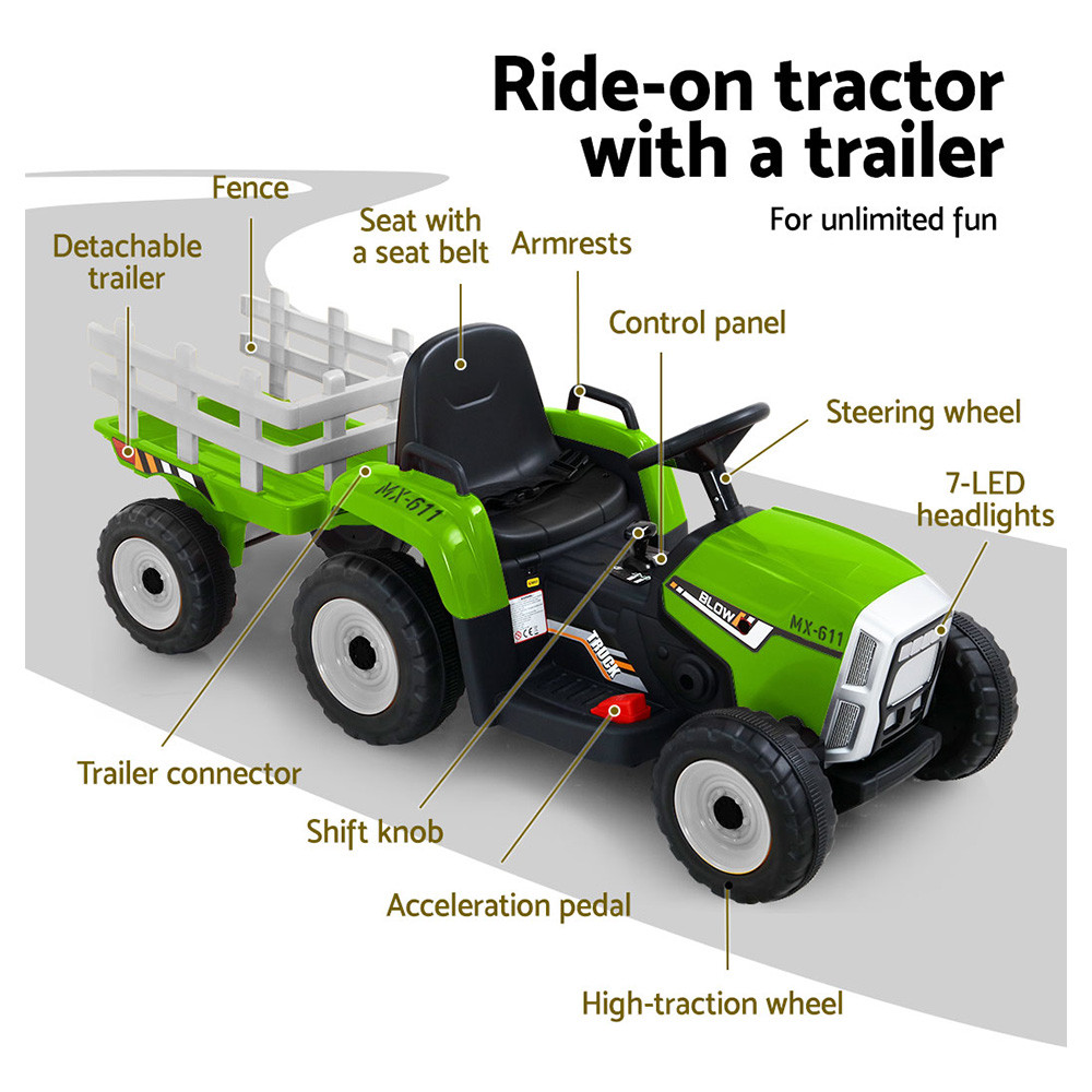 Ride on tractor for 5 year old store