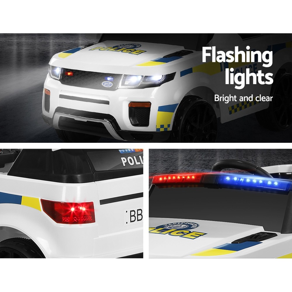 Rigo Ride On Car Patrol Police - White | Vehicles | Baby Bunting AU