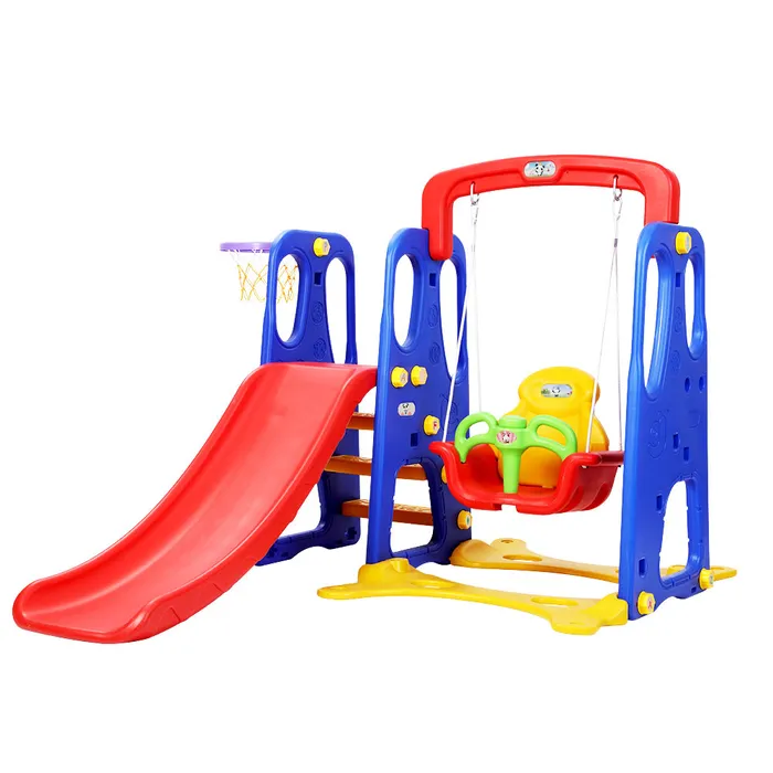 Keezi Kids Slide and Swing Set 130cm - Multicolour | Baby Bunting AU