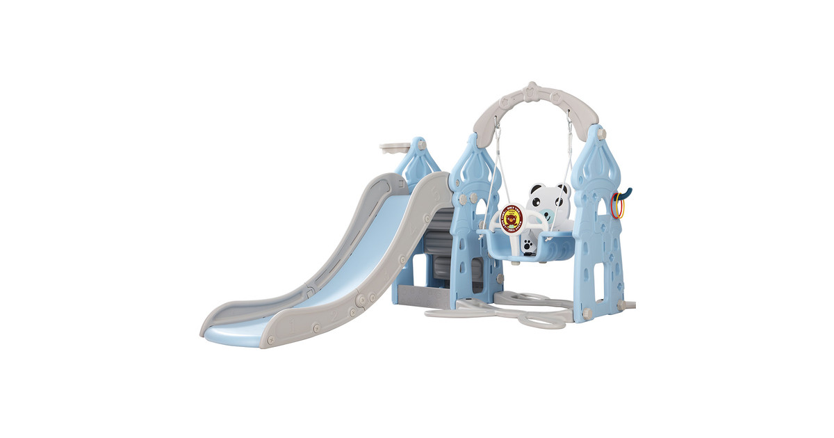Keezi Kids Slide and Swing Set 170cm - Blue | Baby Bunting AU