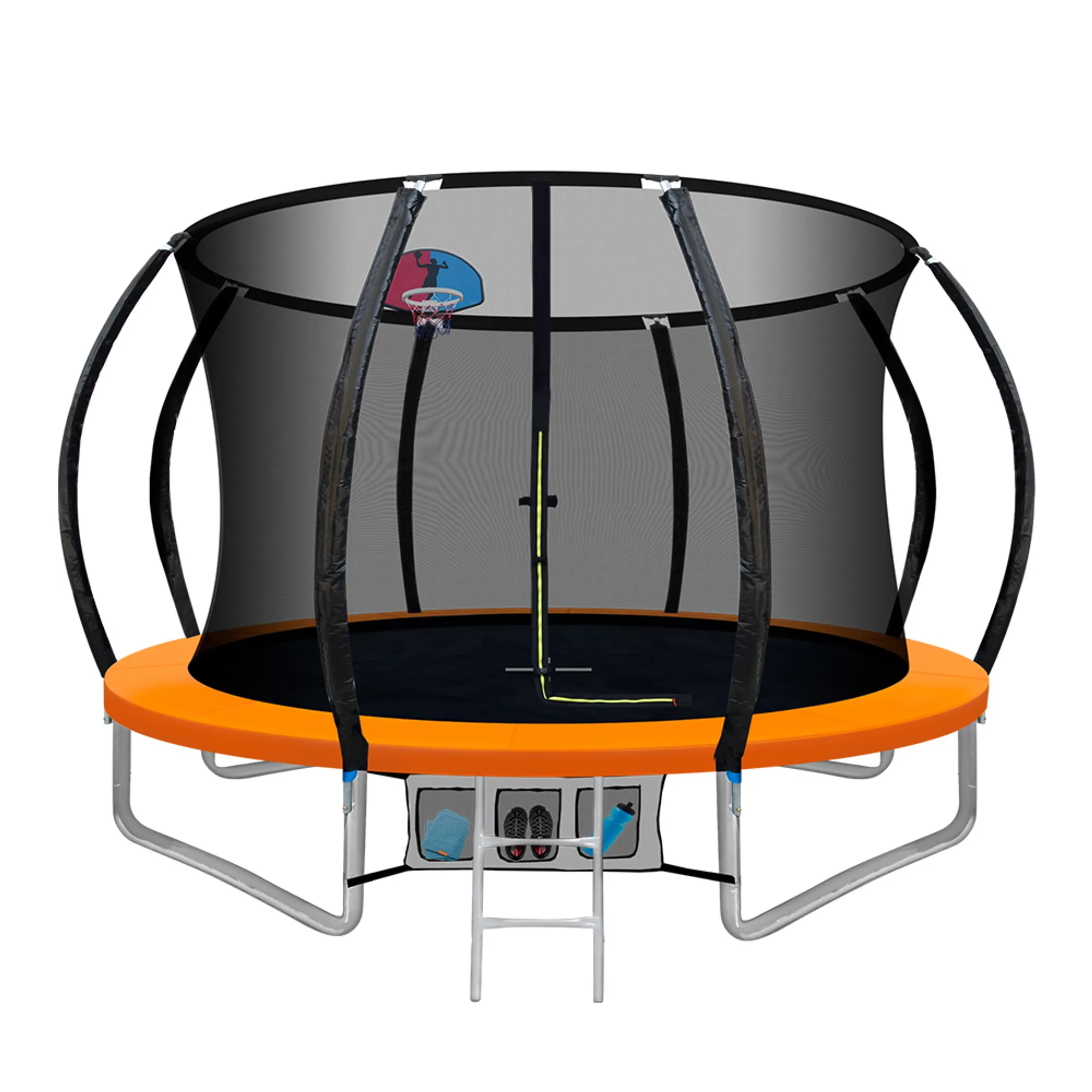 Everfit Trampoline Round with Basketball Hoop 10ft - Orange | Baby ...