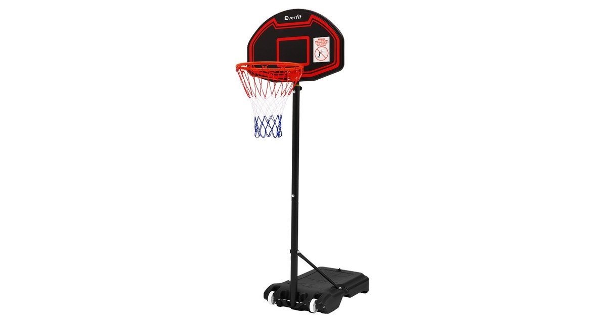 Everfit Basketball Hoop 2.1m - Black and Red | Baby Bunting AU