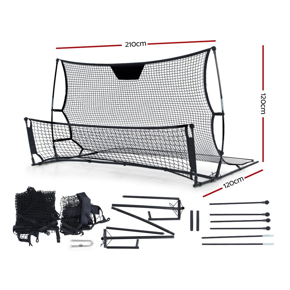 Everfit Portable Soccer Net XL - Black | Play sets | Baby Bunting AU