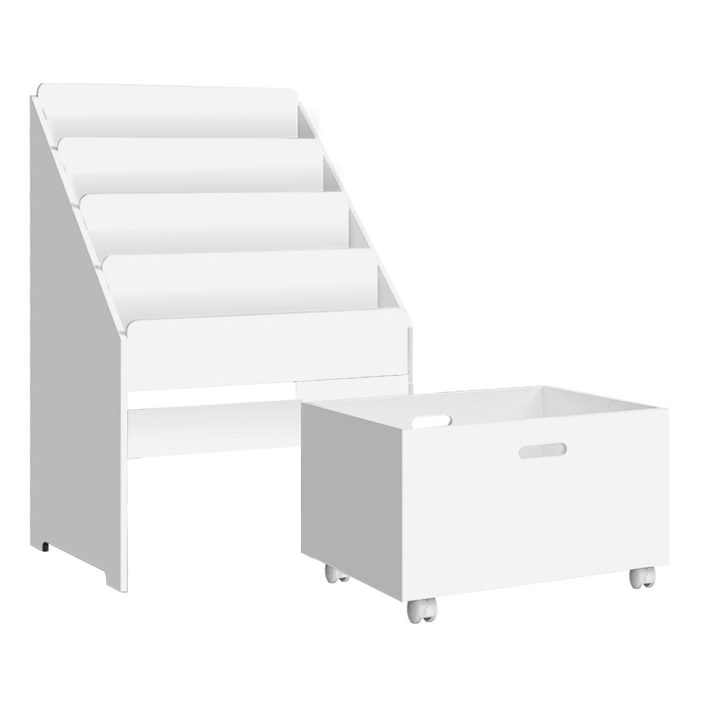 Keezi Kids Bookshelf White Bookcases Baby Bunting AU