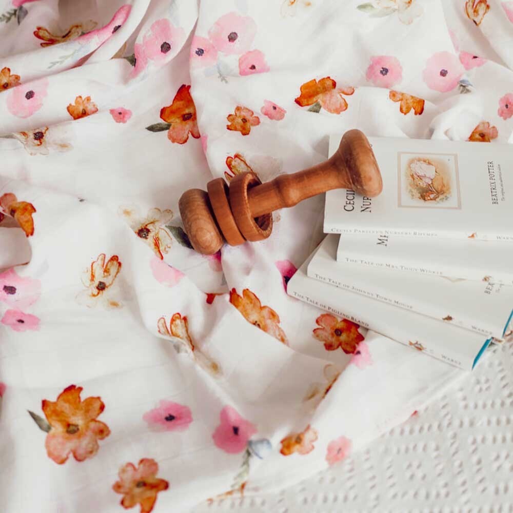 Snuggle Hunny Poppy Organic Muslin Wrap | Wraps | Baby Bunting AU