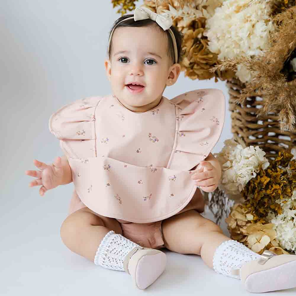 Snuggle Hunny Posy Frill Snuggle Bib | Baby Bunting AU