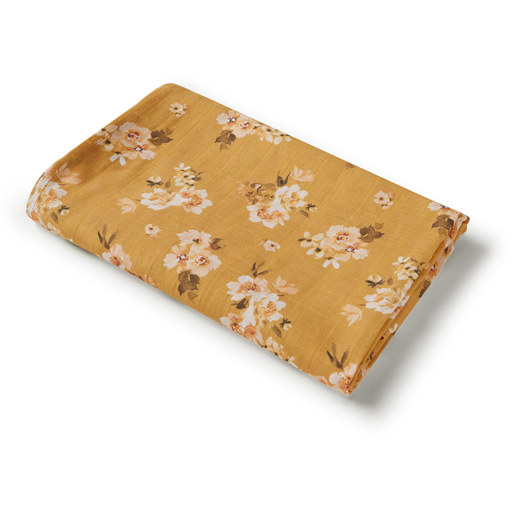 Snuggle Hunny Golden Flower Organic Muslin Wrap | Wraps | Baby Bunting AU