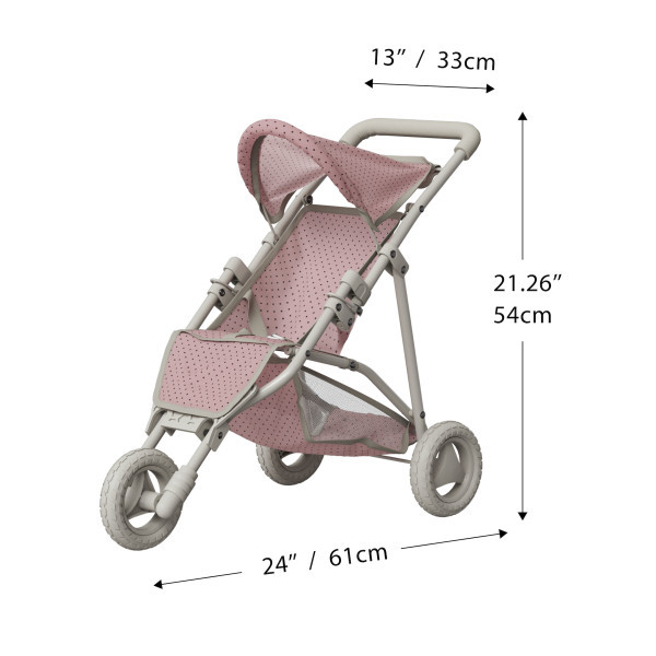 Olivia's Little World - Polka Dots Princess Baby Doll Jogging Stroller ...