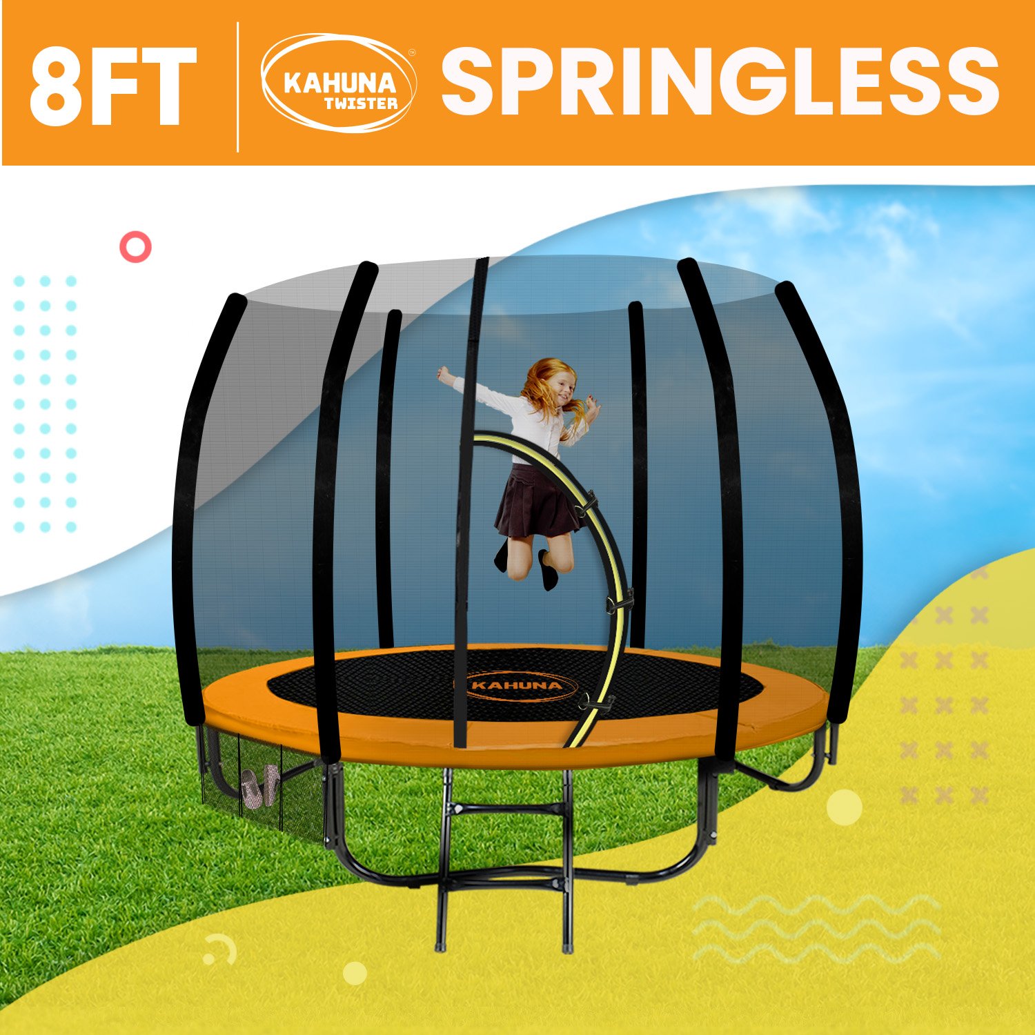 Kahuna Twister 8ft Springless Trampoline | Trampolines | Baby Bunting AU