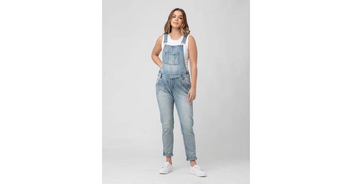 Ripe Maternity Denim Overalls Pale Blue | Baby Bunting AU