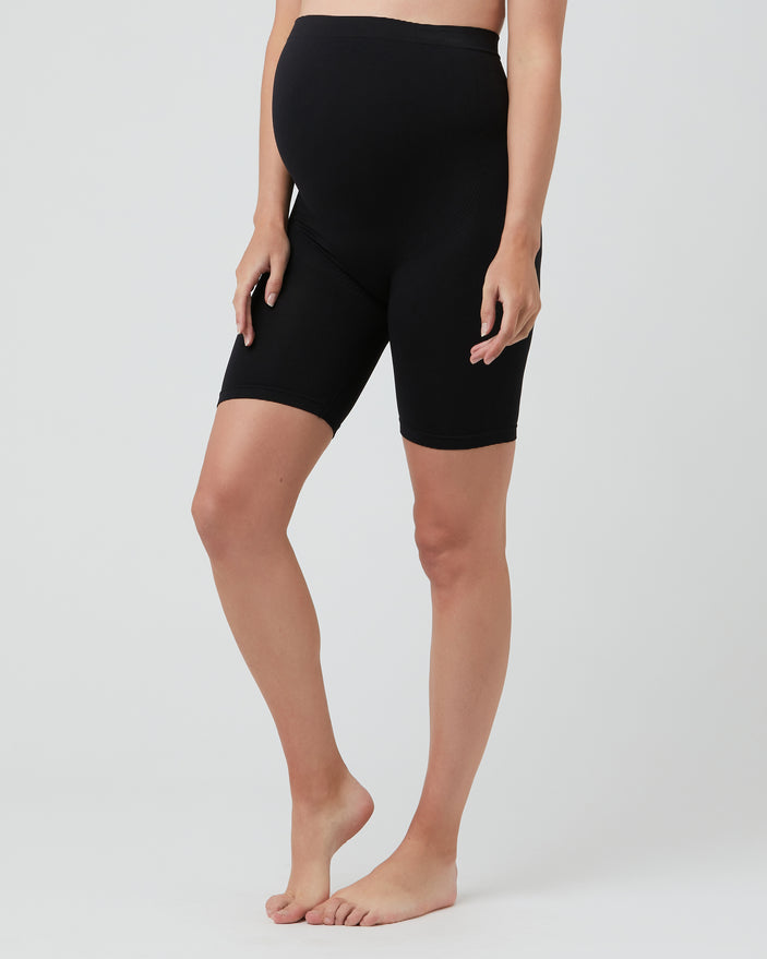 Ripe Maternity Seamless Support Shorts Black | Postpartum Compression ...