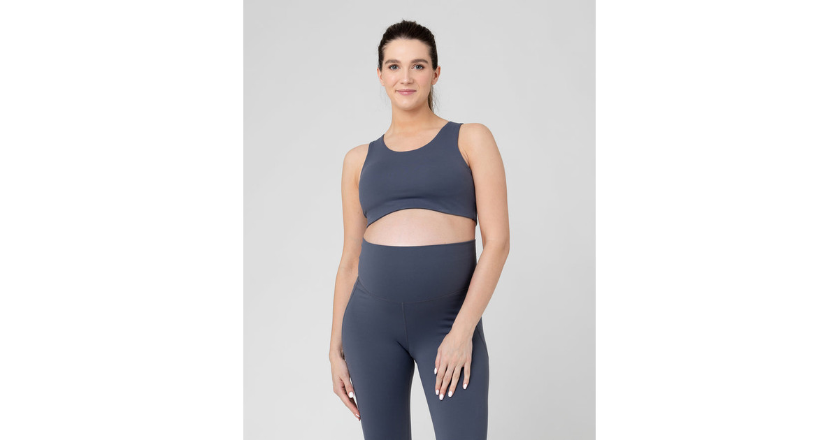 Ripe Maternity Tempo Crop Top Blue Steel | Baby Bunting AU