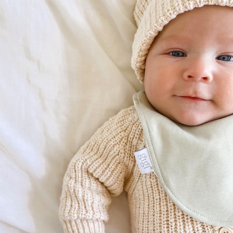 Gigi Baby Bib 2 Pack - Sage | Cloth | Baby Bunting AU