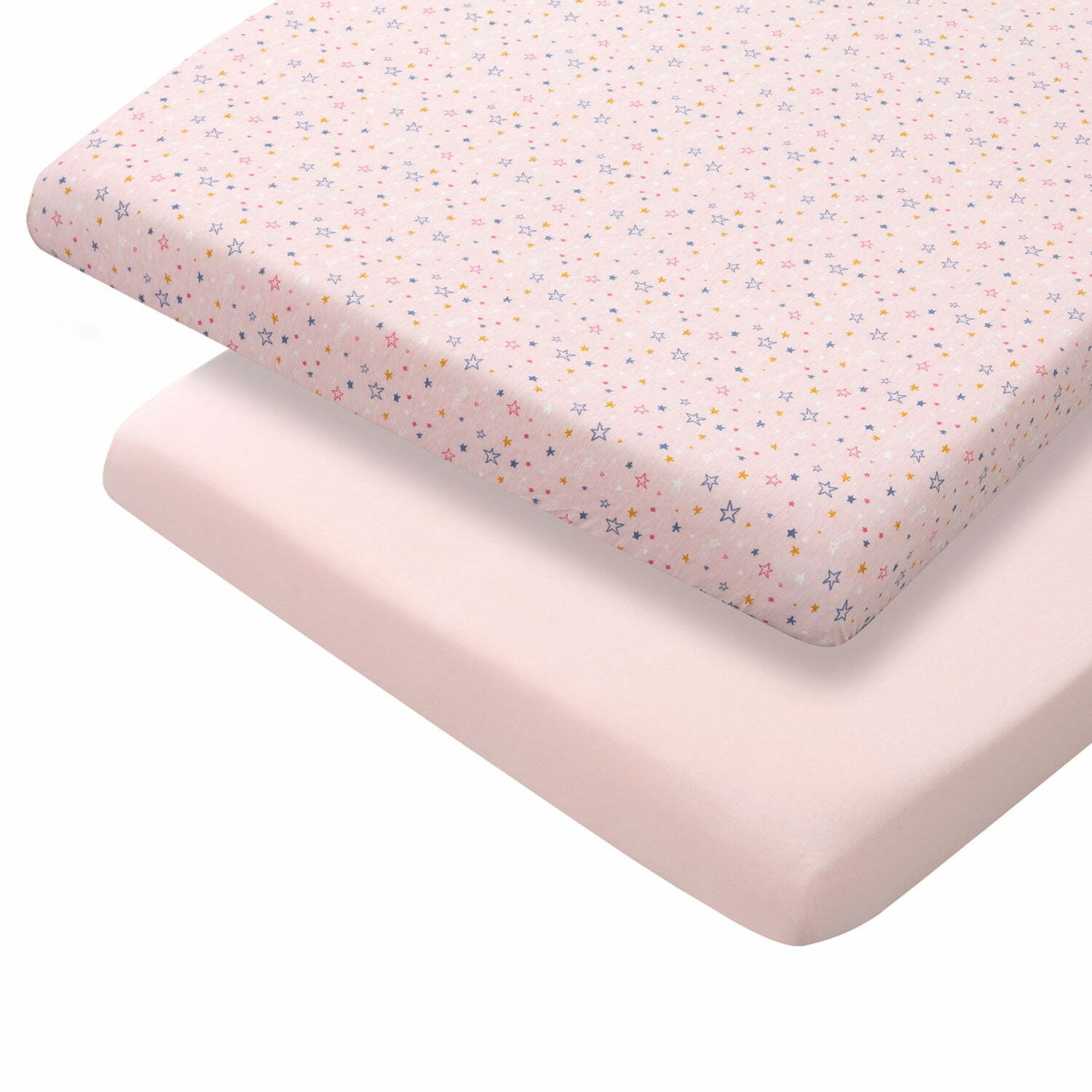Clevamama Jersey Cotton Cot Fitted Sheets - Pink 2 Pack | Cot | Baby Bunting AU