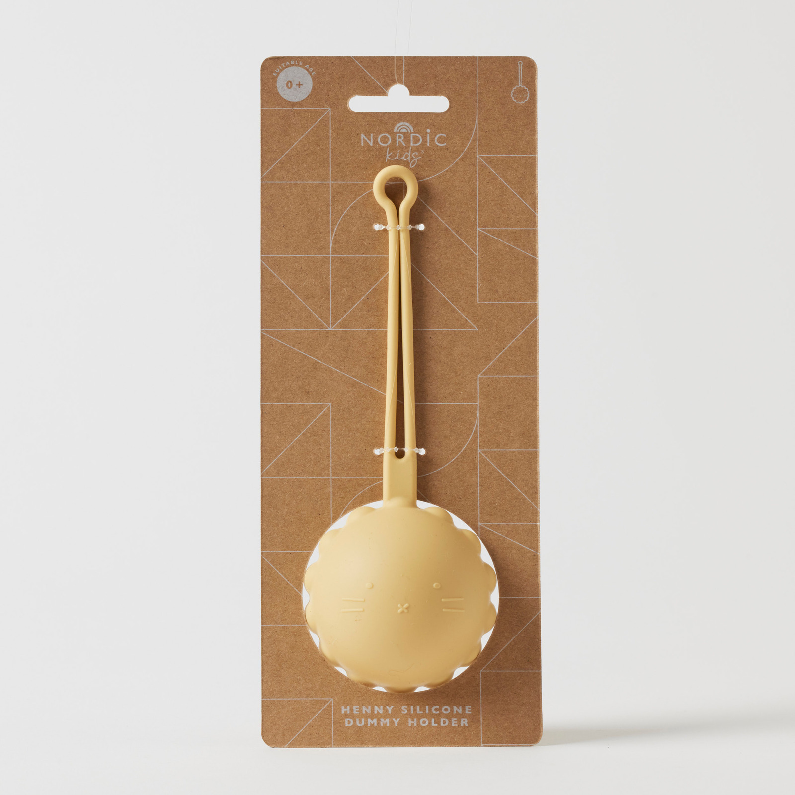 Nordic Kids Baby Henny Silicone Holder Strap For Dummy - Lemon 2 Pack ...