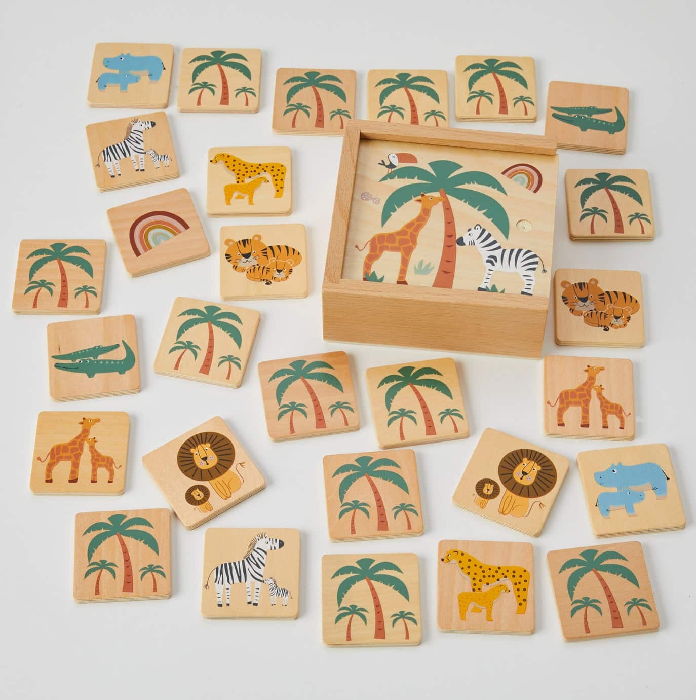28pc Zookabee Wooden Memory Game Interactive Children's Educational Toy ...