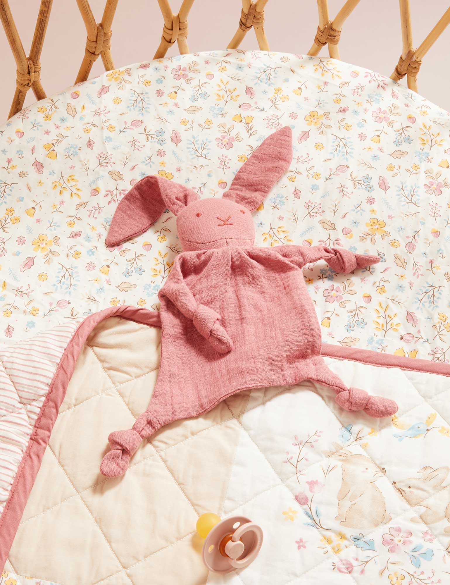 Purebaby Poplin Printed Ft Cot Sheet Posy | Cot | Baby Bunting AU