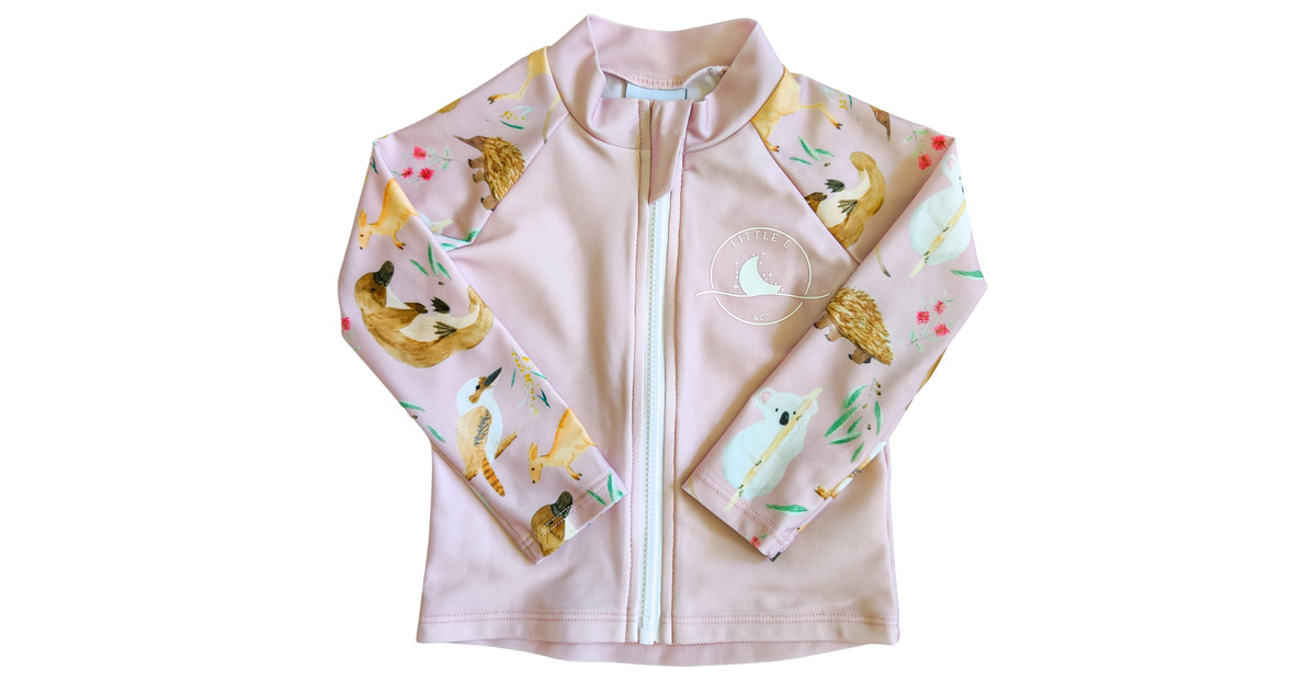 Little E & Co Long Sleeve Rashie - Aus Animals | Baby Bunting AU
