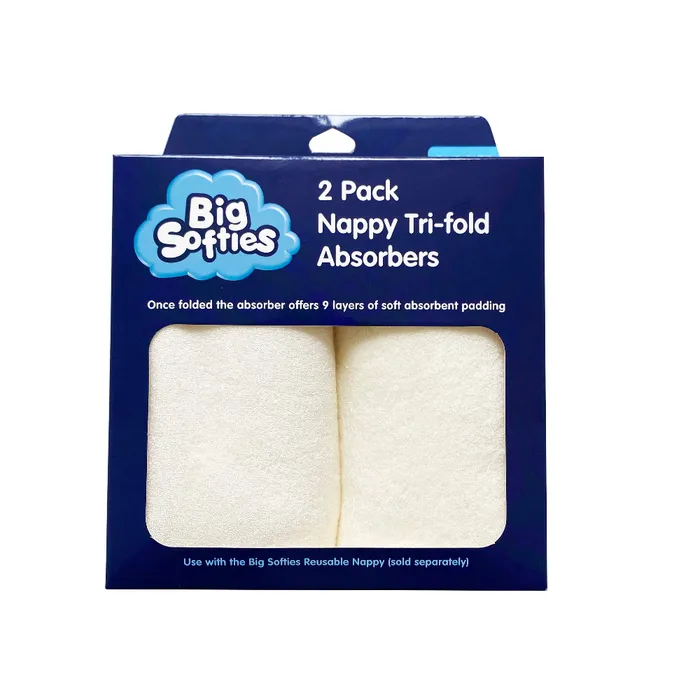 Big Softies Nappy Tri - Fold Absorbers - 2 Pack | Baby Bunting AU