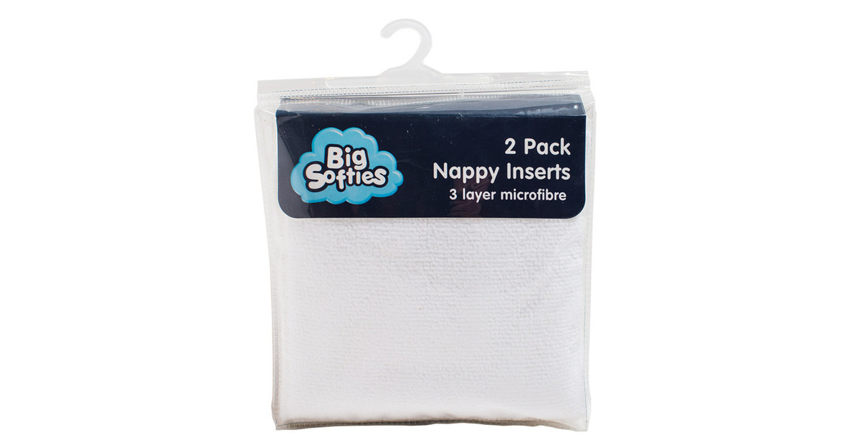 Big Softies Nappy Inserts - White 2 Pack | Baby Bunting AU