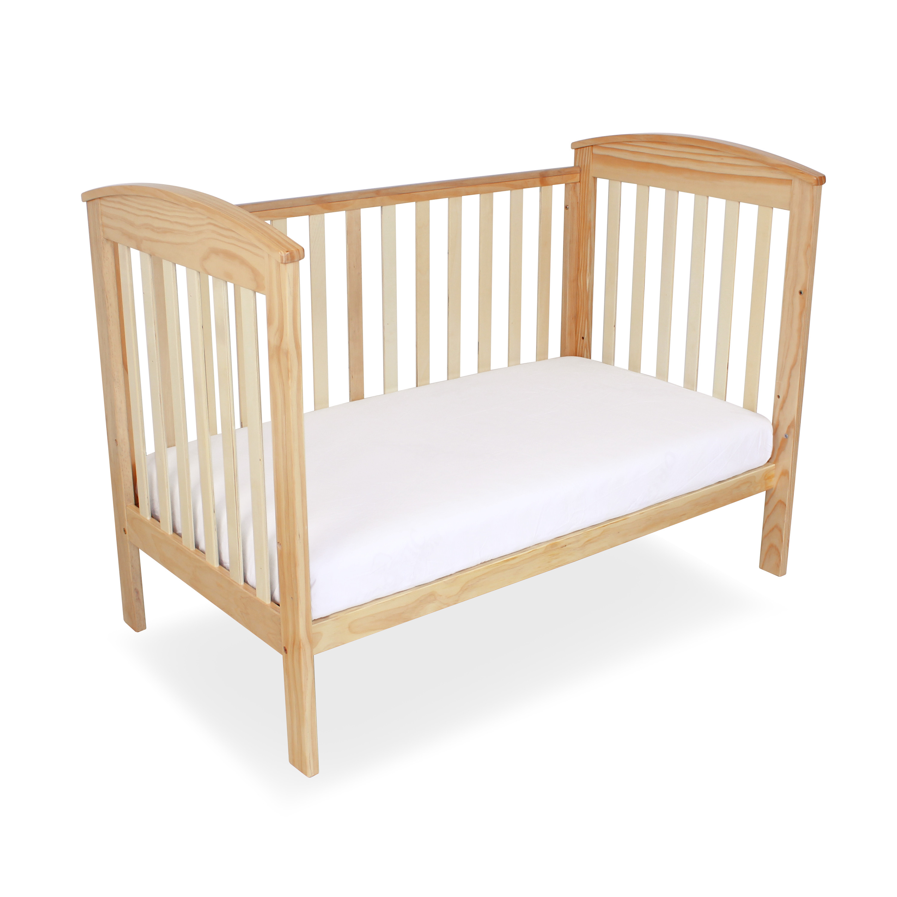 Babyhood Classic Curve Cot - Natural | Cots | Baby Bunting AU