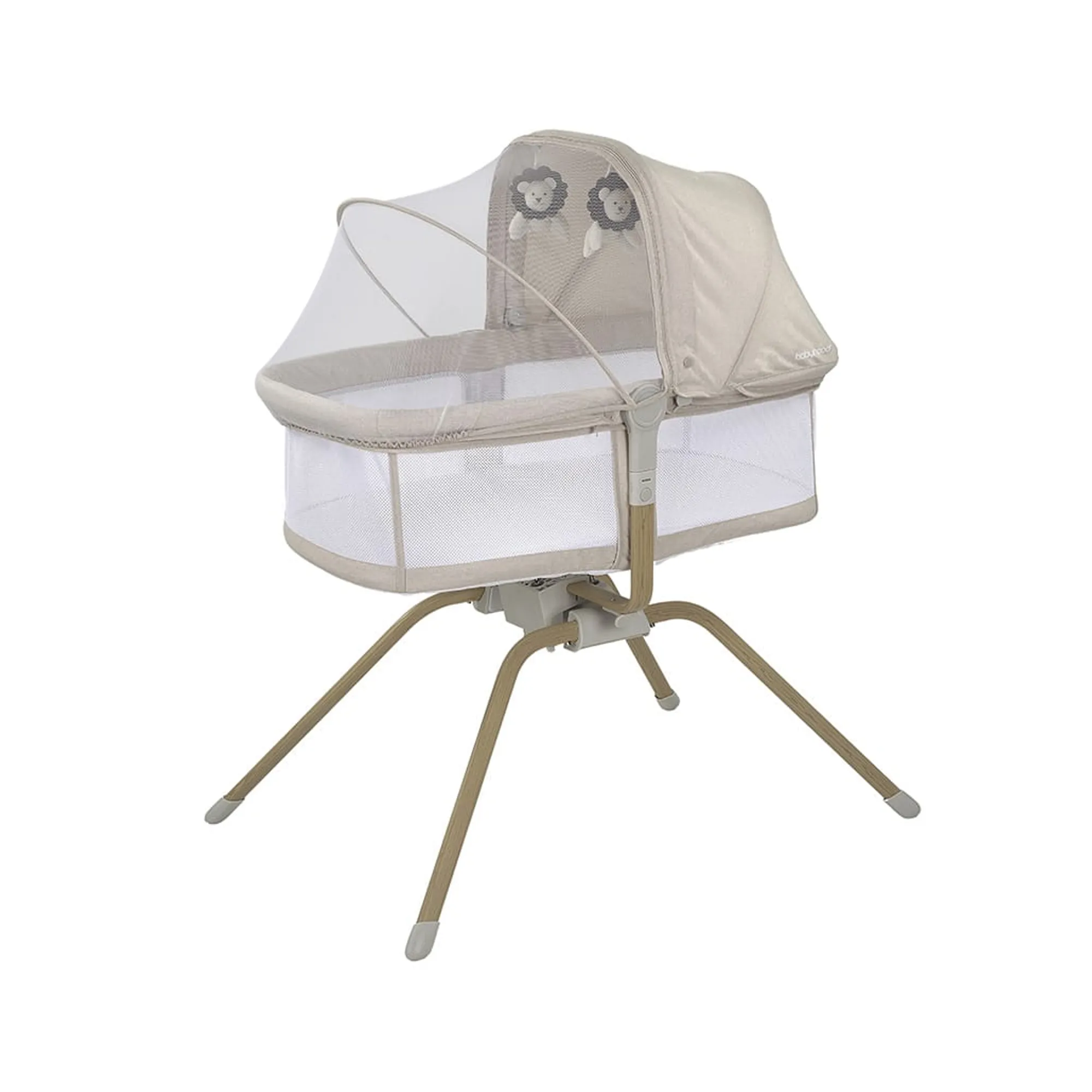 Babyhood Rocking Travel Bassinet - Beige | Baby Bunting AU