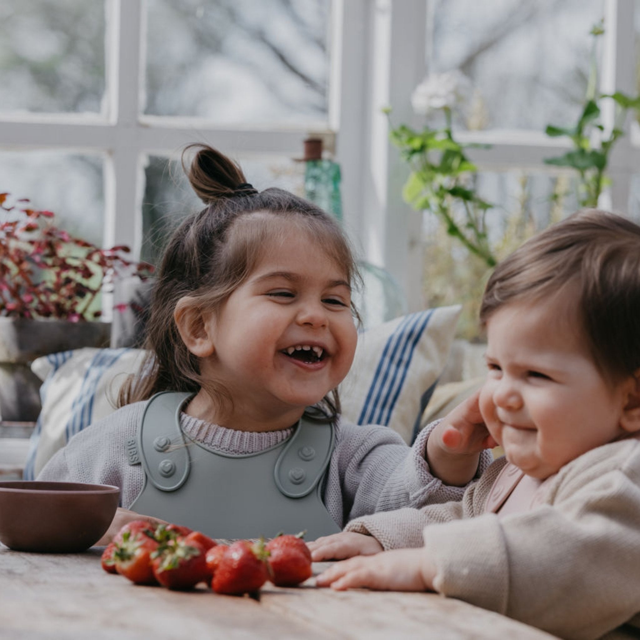 Bibs Dinner Bib - Sage | Silicone Bibs | Baby Bunting AU