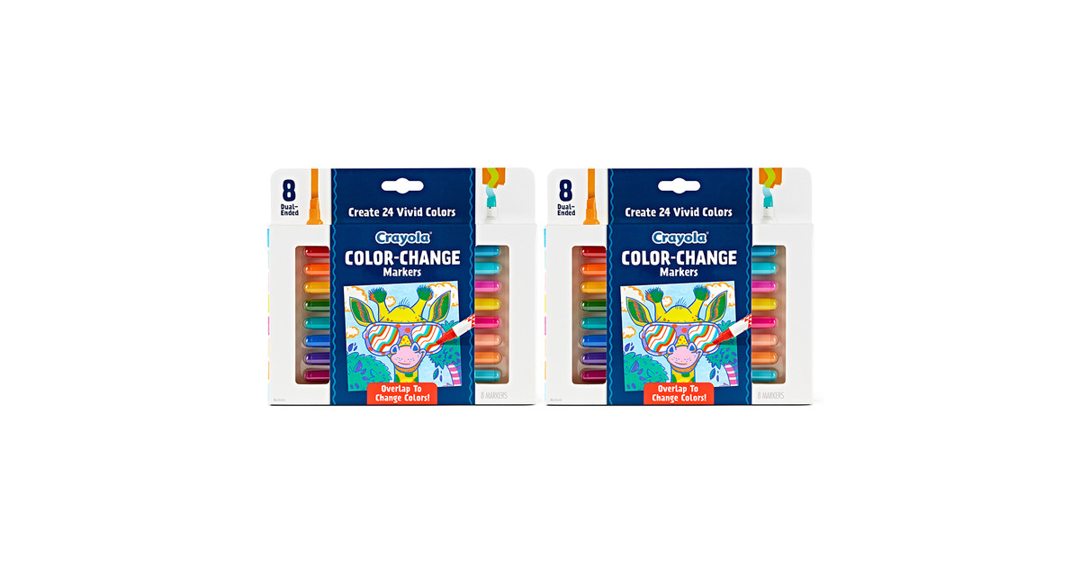 Crayola Kids/Childrens Creative Color Change Colouring Craft Markers ...