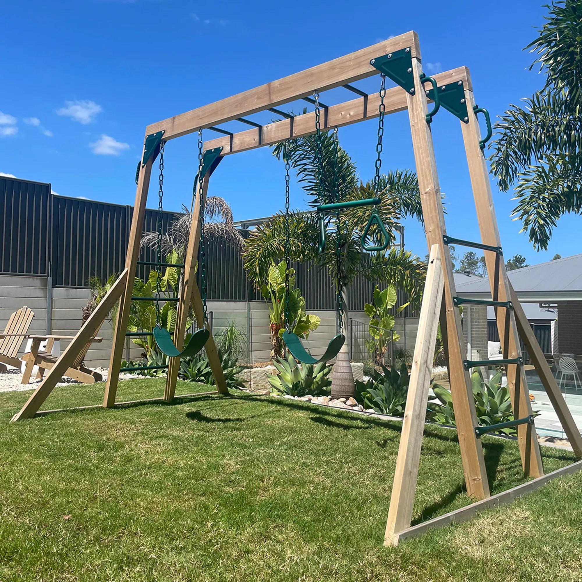 Lifespan Kids Daintree 2 in 1 Monkey Bars & Swing Set | Baby Bunting AU