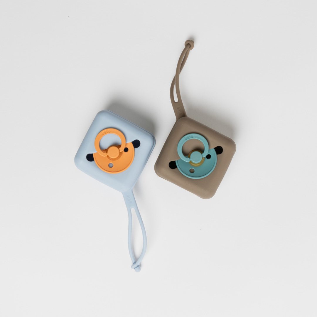 BIBS Pacifier Soft Case - Dusty Blue | Teats | Baby Bunting AU