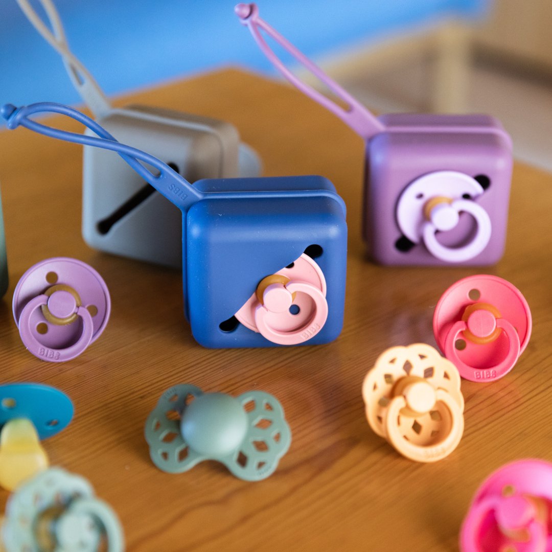 BIBS Pacifier Soft Case - Steel Blue | Dummies | Baby Bunting AU