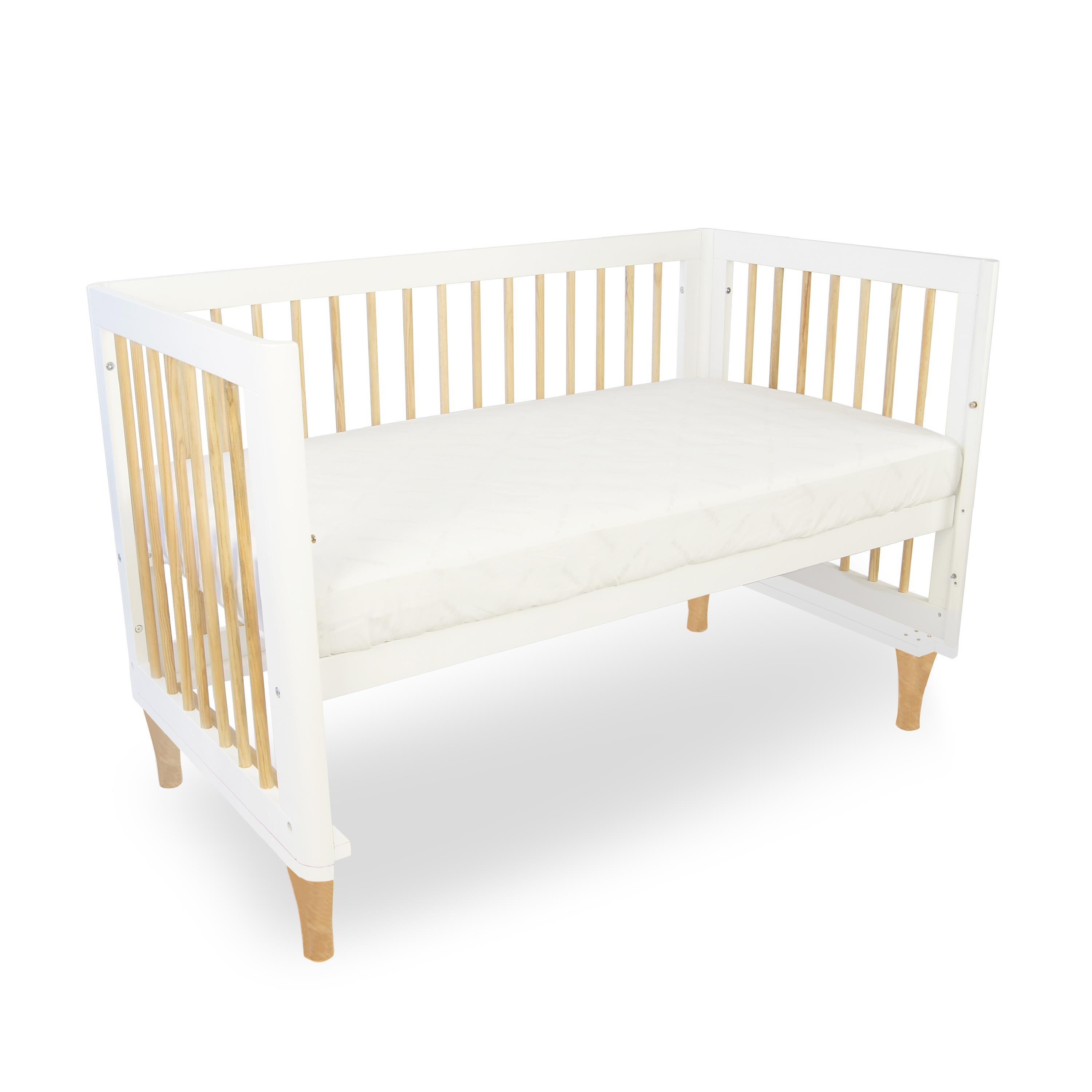 Riya Cot - White/Natural | Cots | Baby Bunting AU