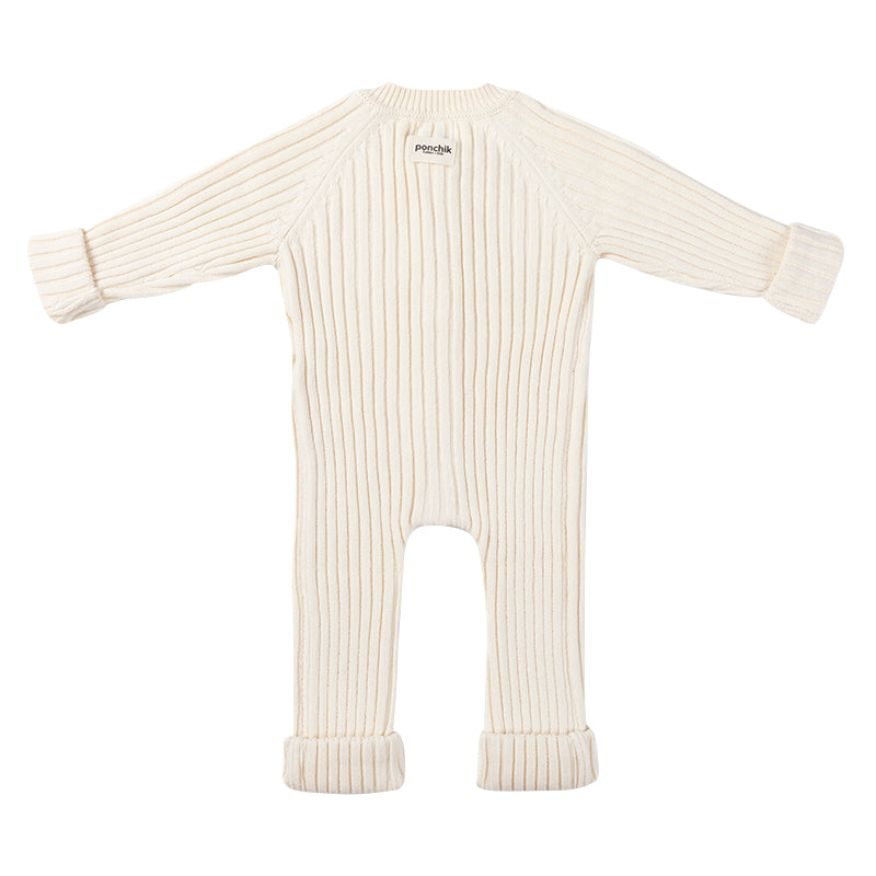 Ponchik Babies + Kids Ribbed Button Front Baby Onesie - Buttermilk ...