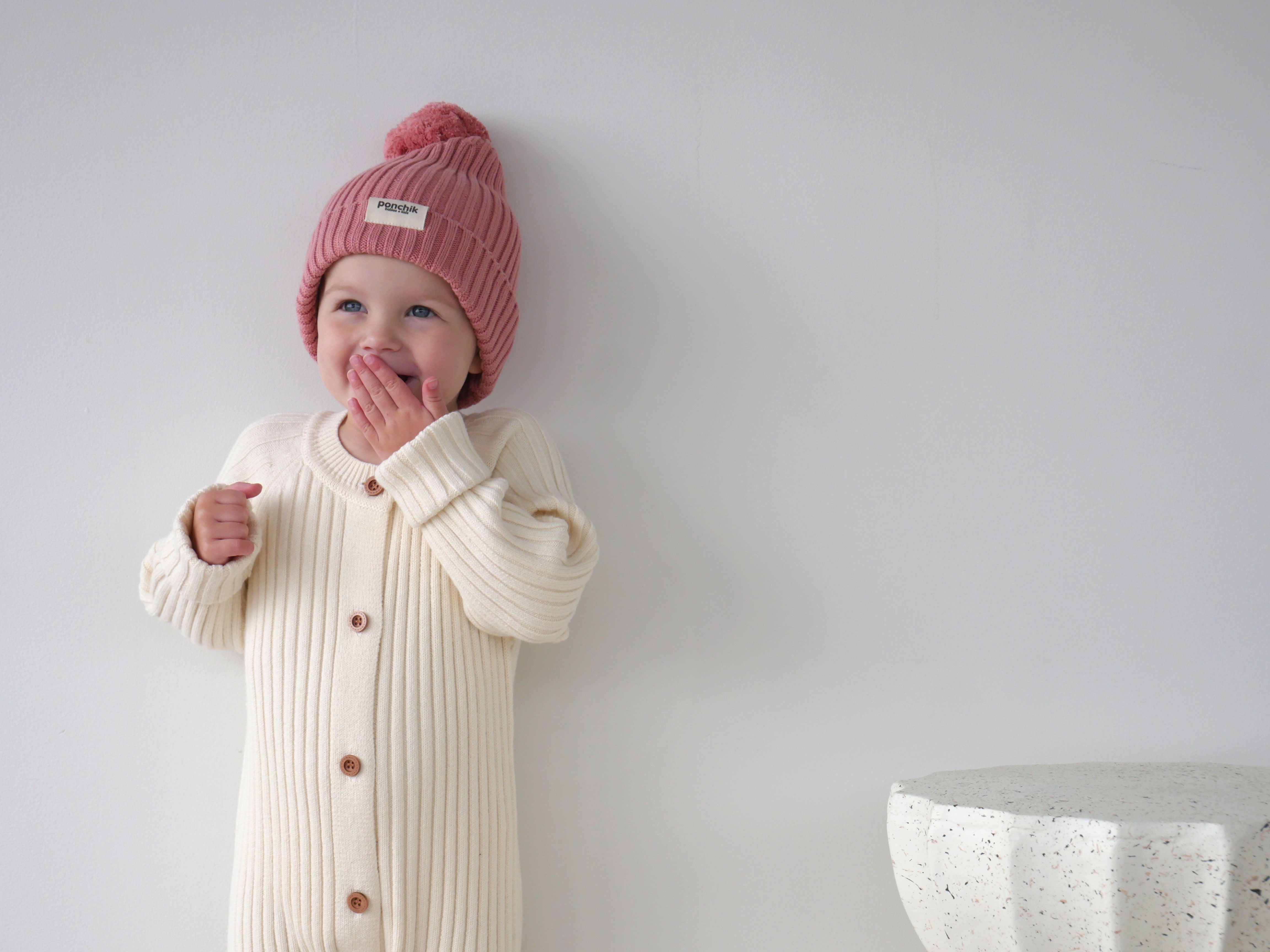Ponchik Babies + Kids Ribbed Button Front Baby Onesie - Buttermilk ...