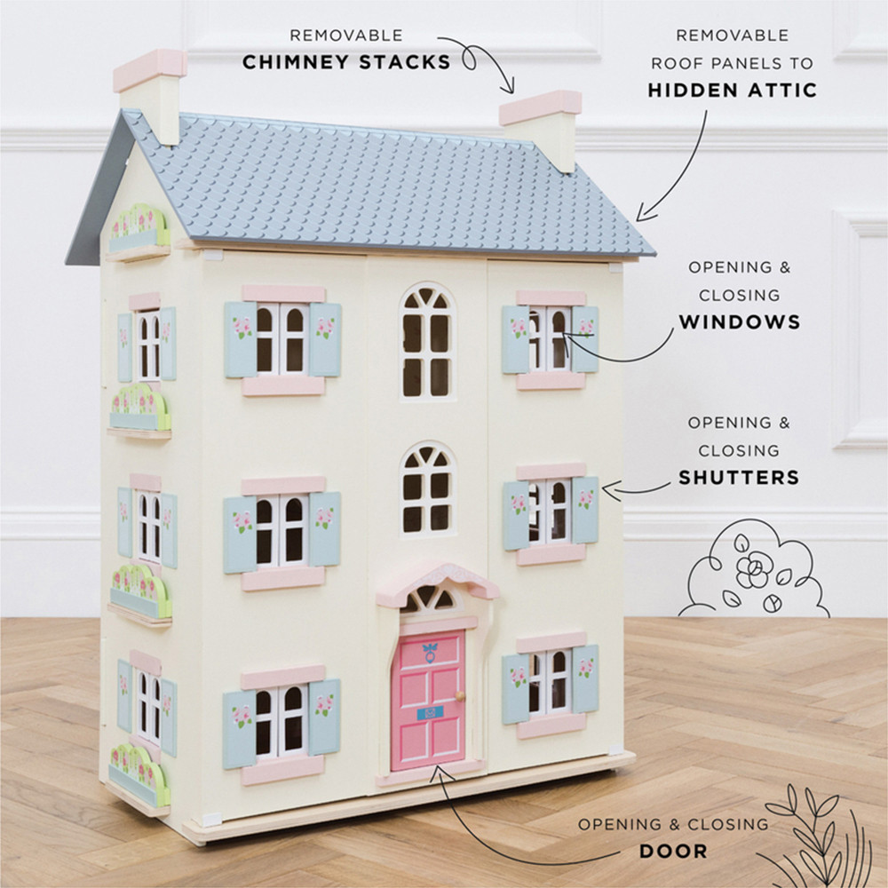 Le Toy Van Daisylane Cherry Tree Hall Doll House Kids Wooden Pretend ...