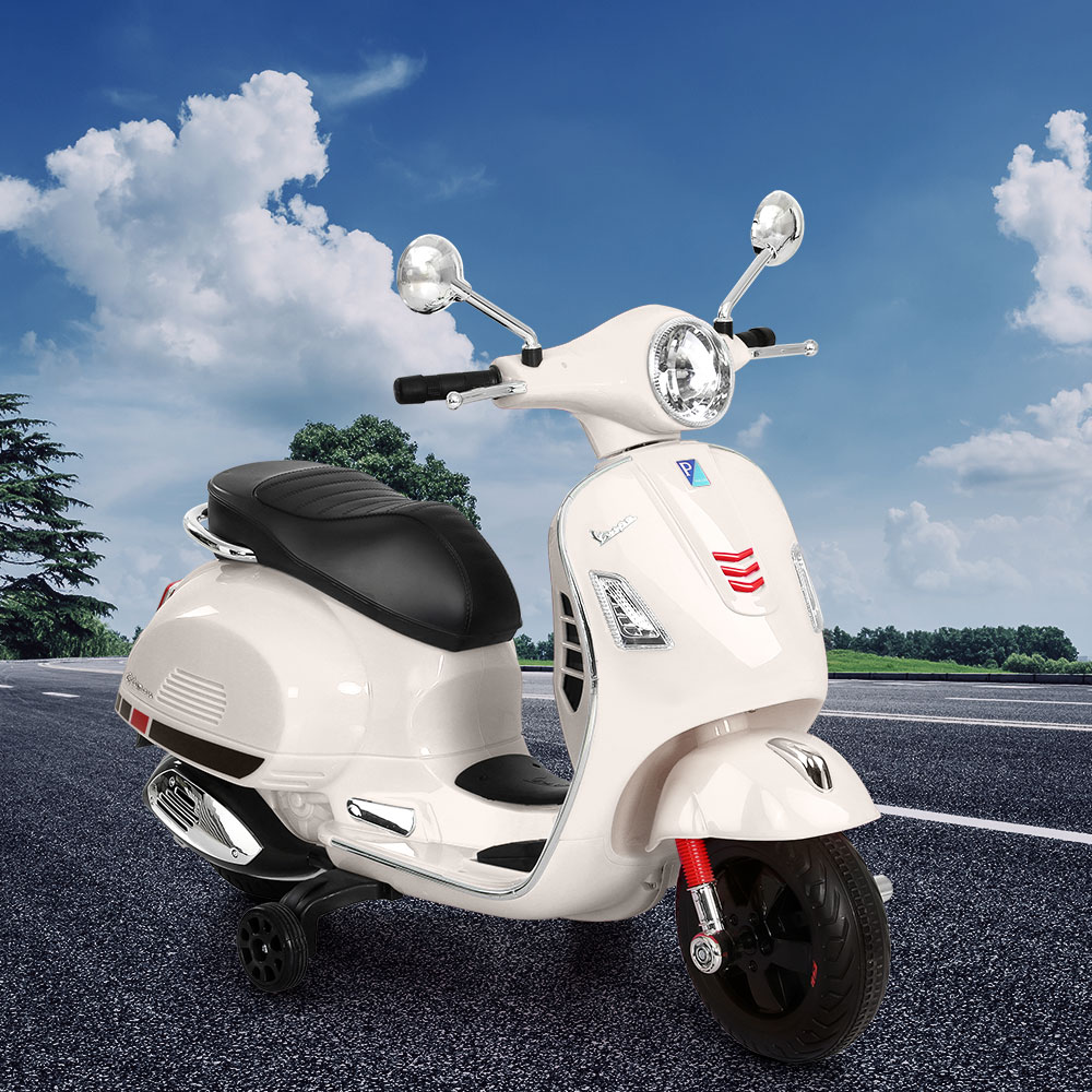 Rigo Ride On Motorbike VESPA Licensed Scooter Toy - White | Vehicles ...