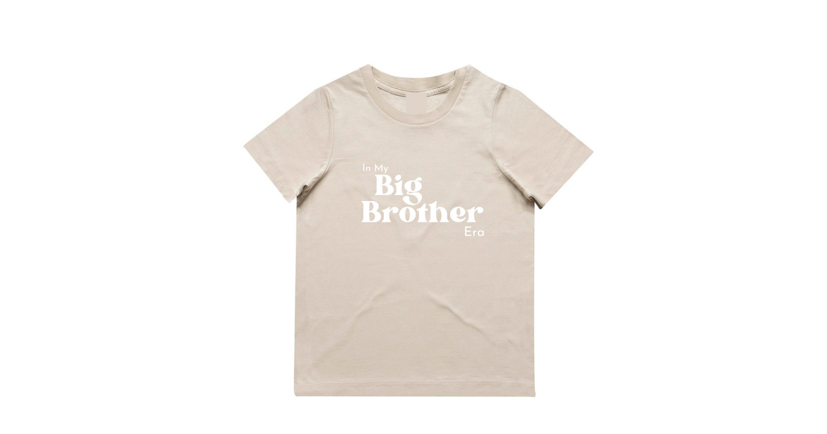 My Little Wardrobe In My Big Brother Era - Sand Tee | Baby Bunting AU