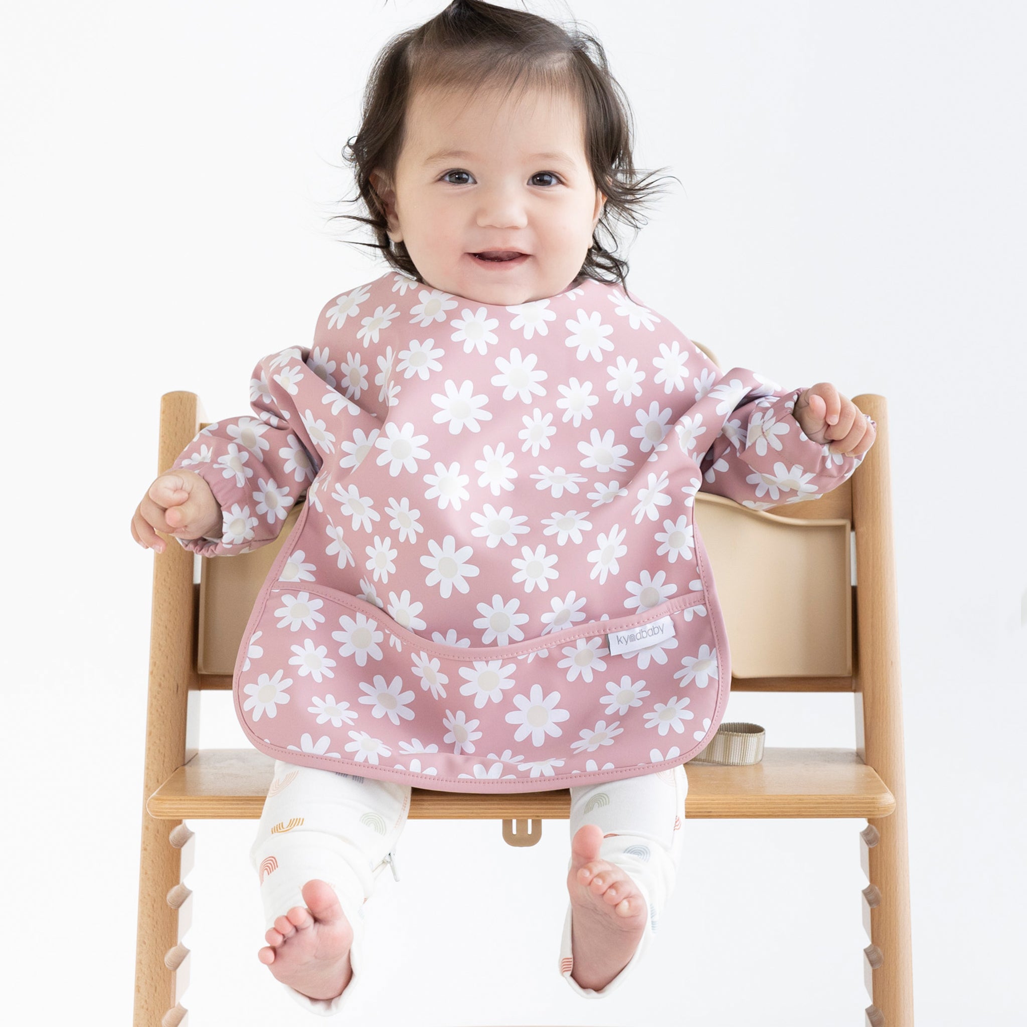 Kynd Baby Messy Bib - Paper Daisy | Cloth | Baby Bunting AU