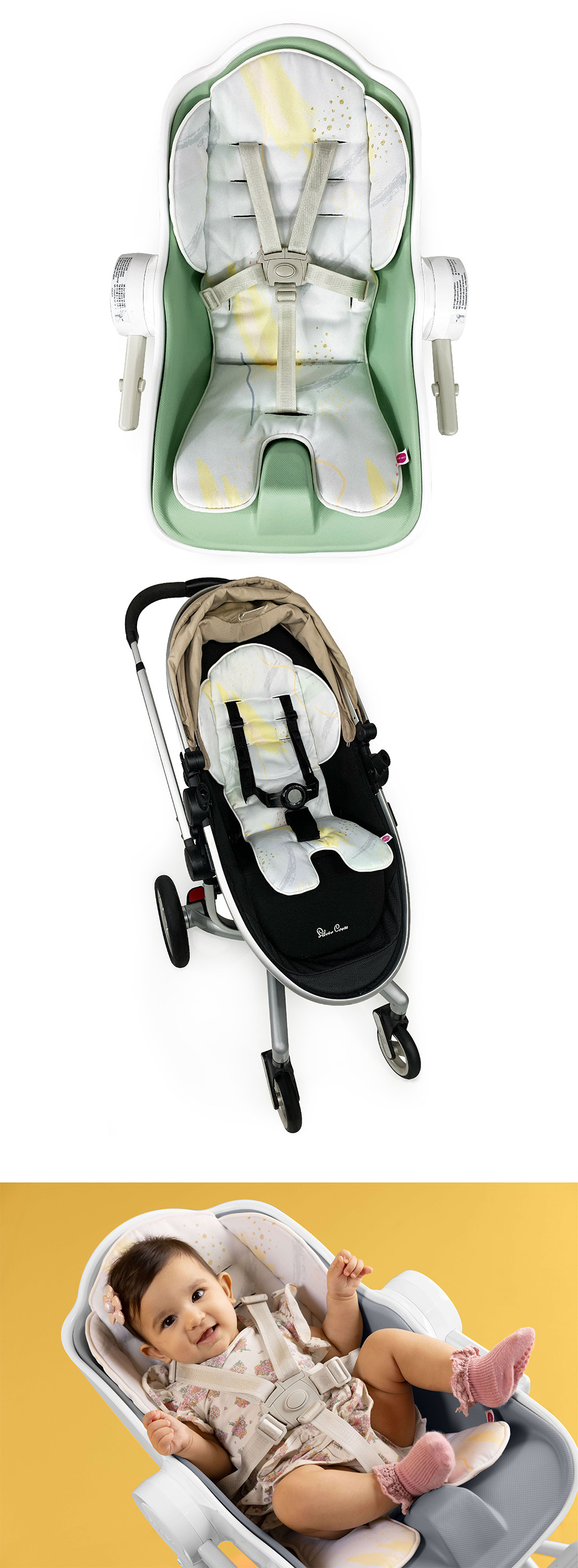 Oribel Cocoon Z Highchair/Stroller Seat Liner | Highchair Accessories ...