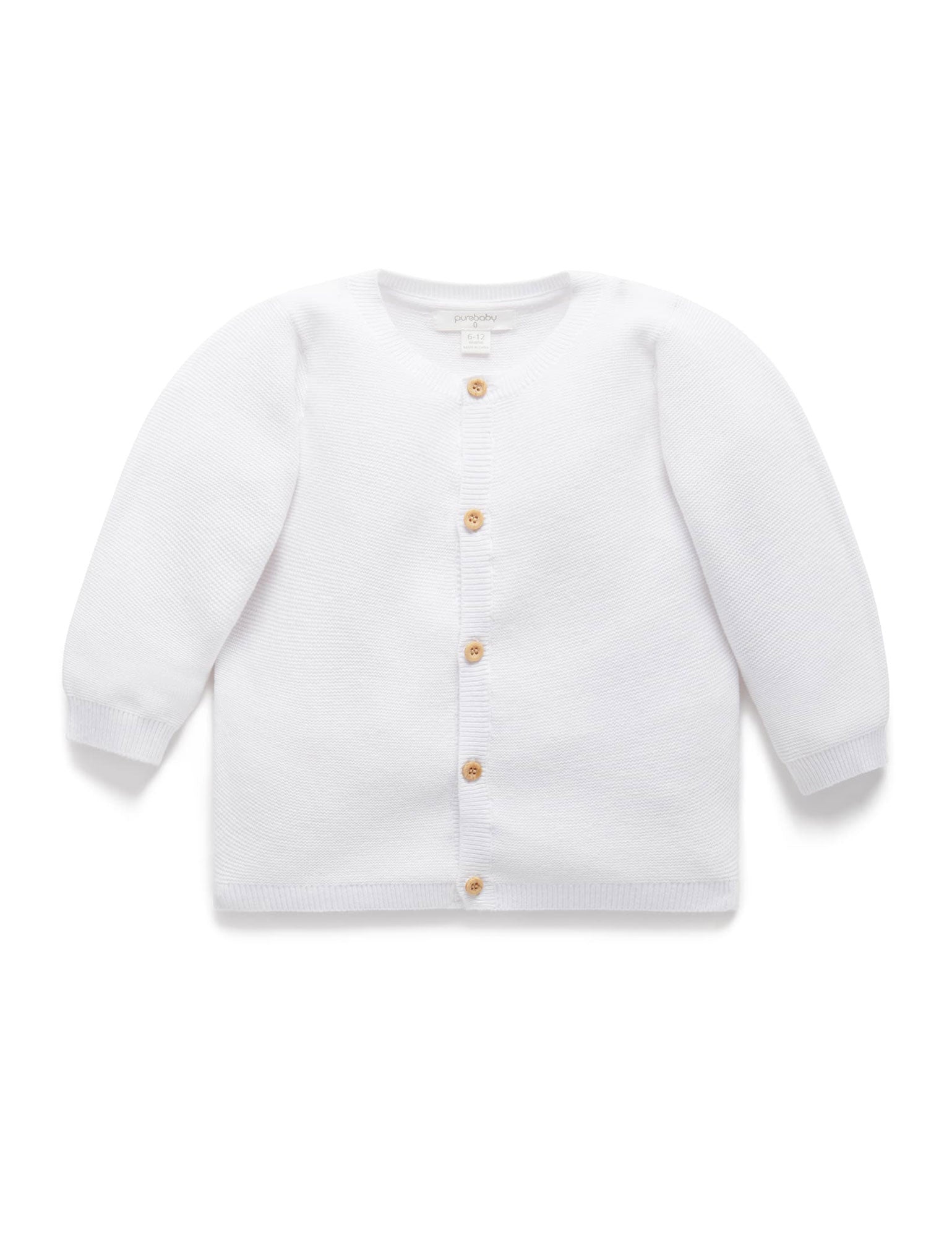 Purebaby Essential Textured Cardigan White | Kids Coats & Jackets ...