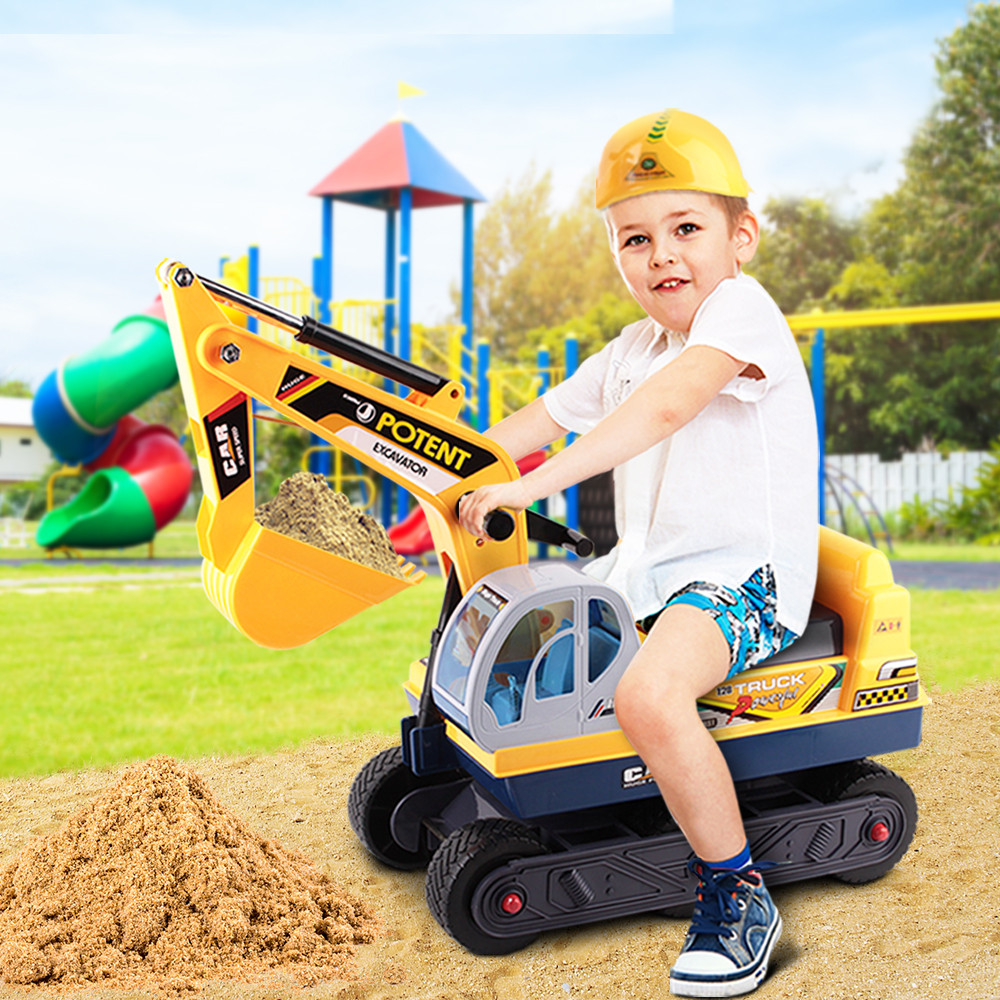 Keezi Kids Ride On Sand Excavator with Helmet | Interactive Toys | Baby ...