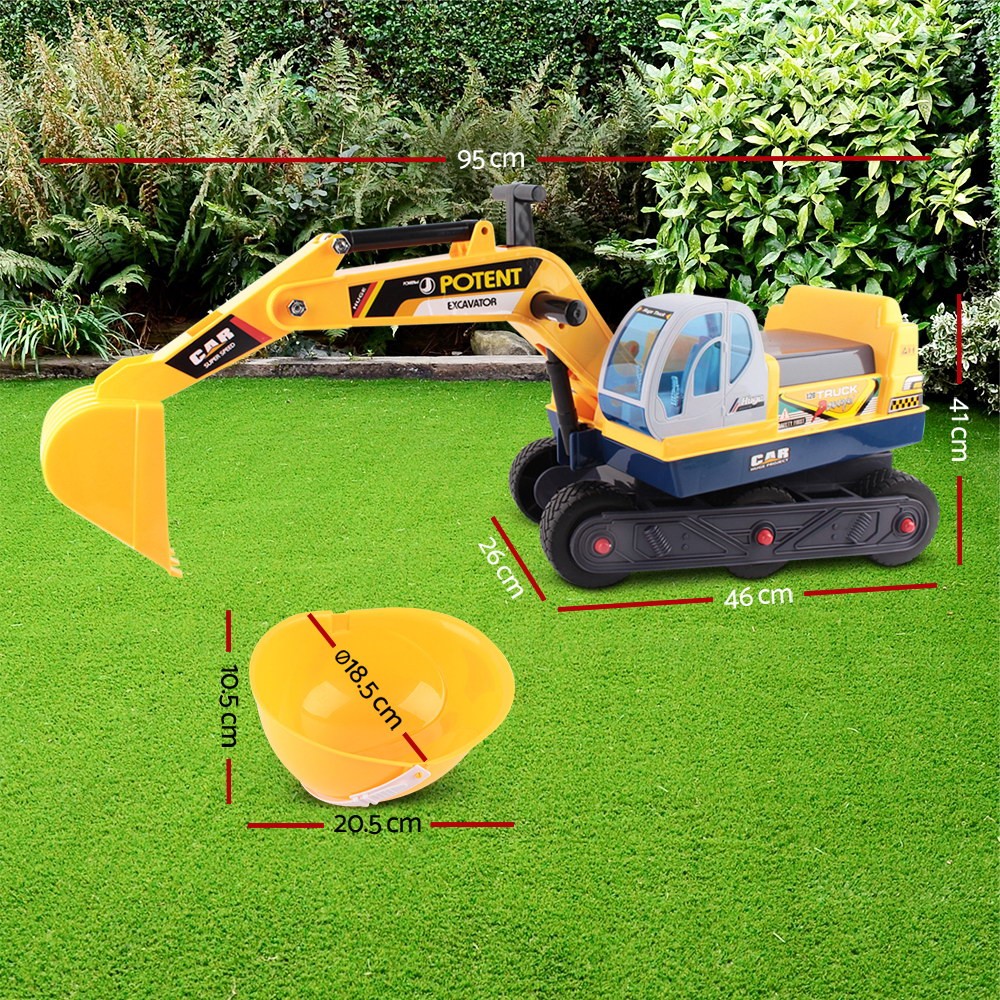 Keezi Kids Ride On Sand Excavator with Helmet | Interactive Toys | Baby ...