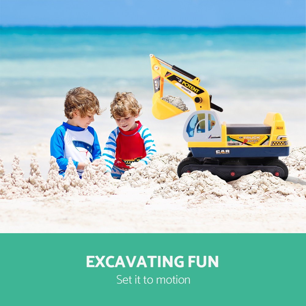 Keezi Kids Ride On Sand Excavator with Helmet | Interactive Toys | Baby ...