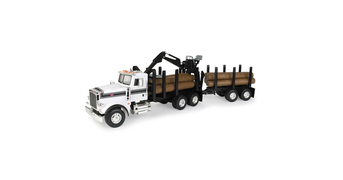 Peterbilt Big Farm 1:16 367 Logging Truck w/ Pup Trailer/Logs Toy/Kids ...