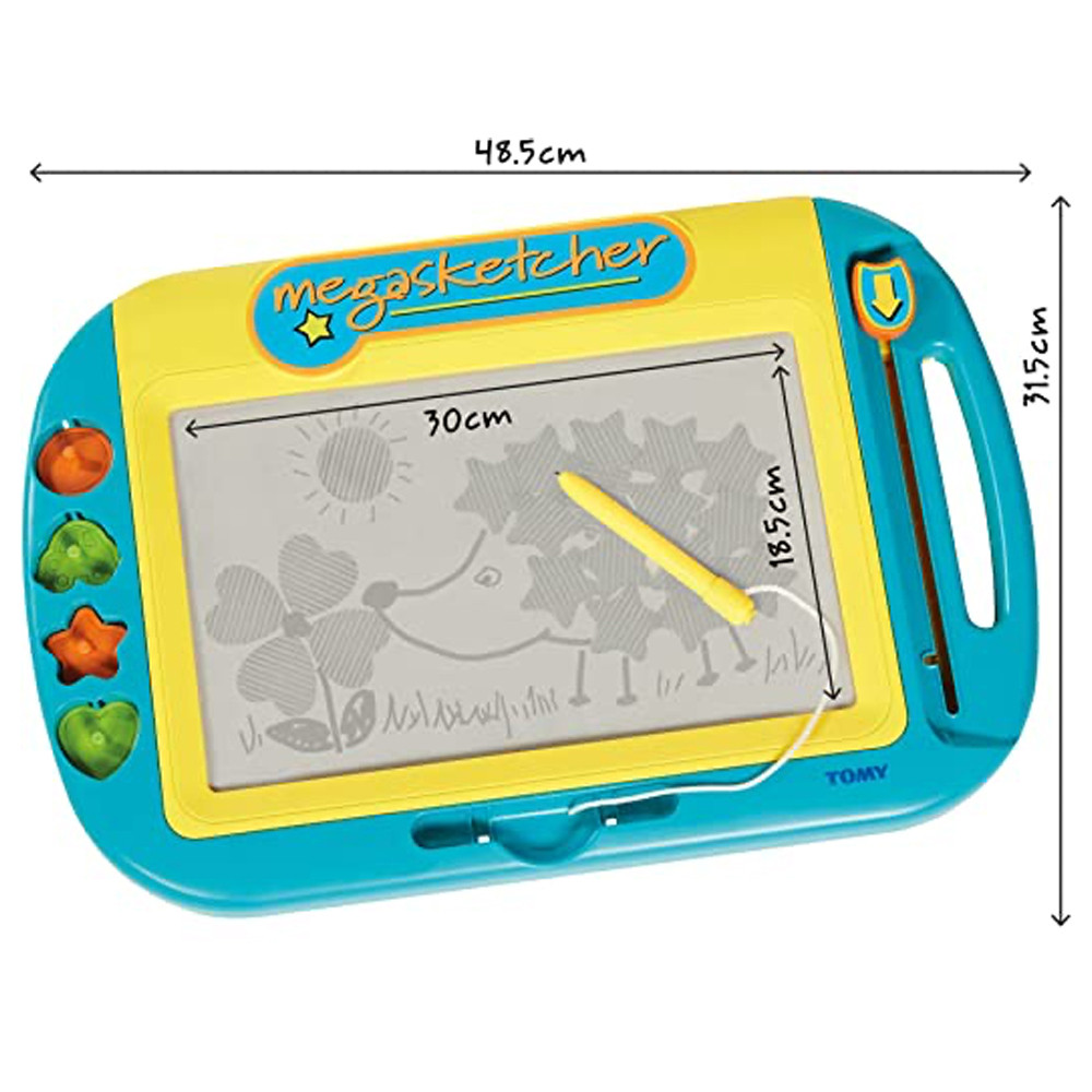 Tomy 40 x 31.8cm Megasketcher Motorised Magnetic Drawing Board Kids Childrens 3 Art Craft Baby Bunting AU