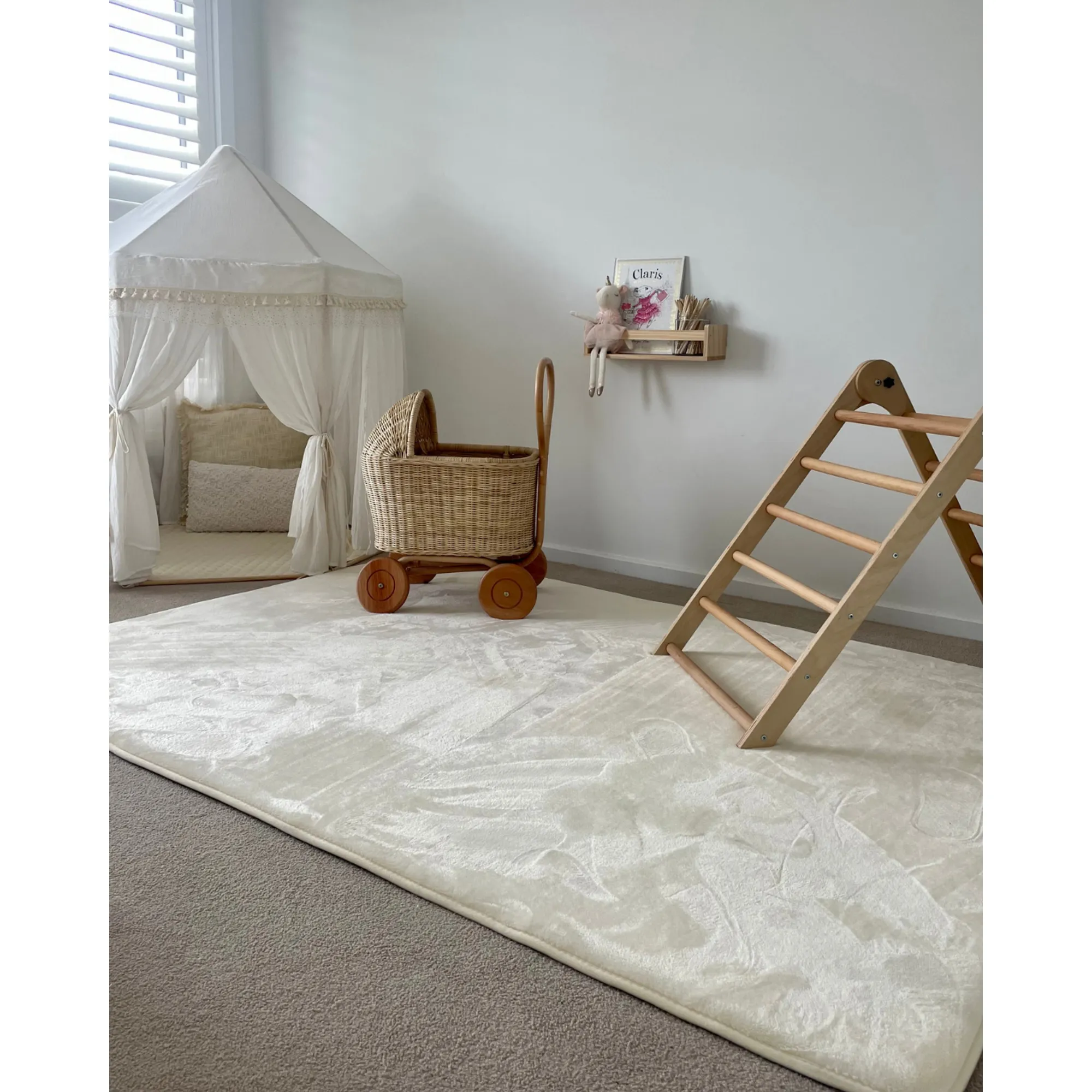 Miss Amara Koa Ivory Plush Rollie Pollie Playmat | Baby Bunting AU