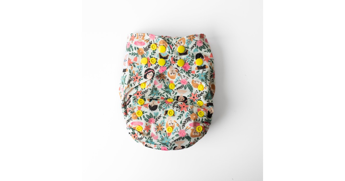 Monarch Ultimate Wipeable Cloth Nappy V1.0 - Flora Familia - Snaps ...