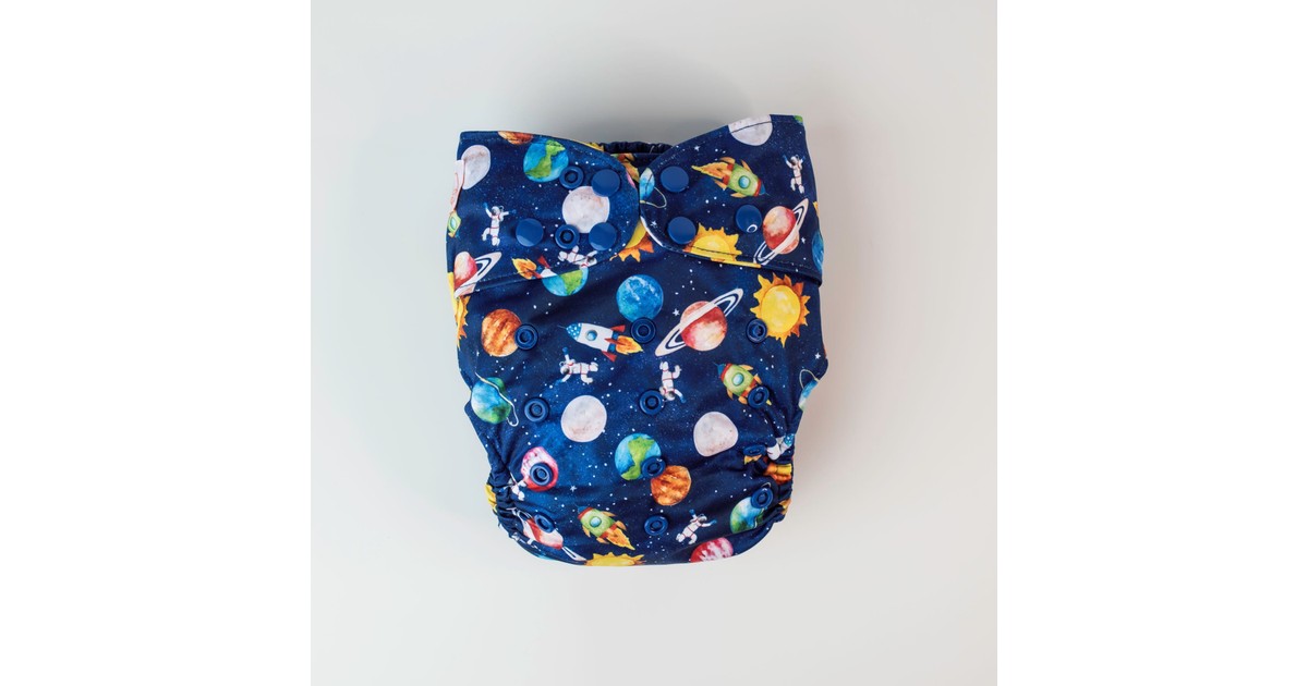 Monarch Ultimate Wipeable Cloth Nappy V3.0 - Blast Off - Snaps | Baby ...