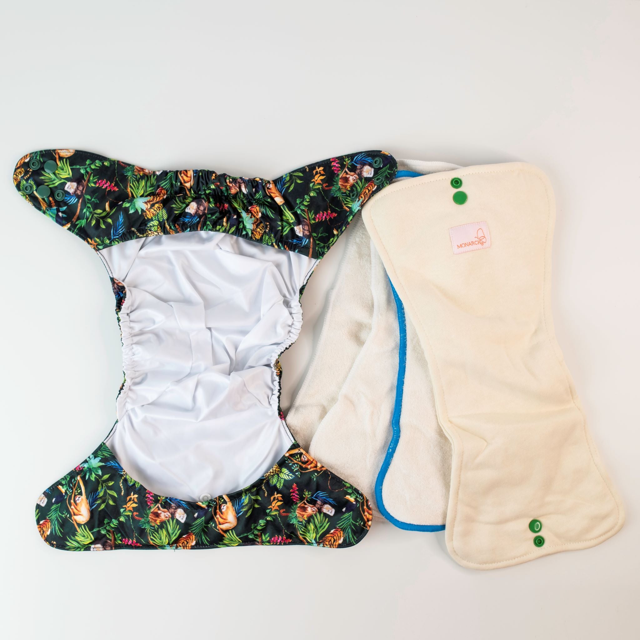 Monarch Ultimate Wipeable Cloth Nappy V3.0 - Slothing Around - Snaps ...